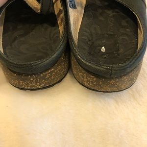 Teva | Shoes | Teva Black Leather Clog Mule Slides Sandals 85 | Poshmark